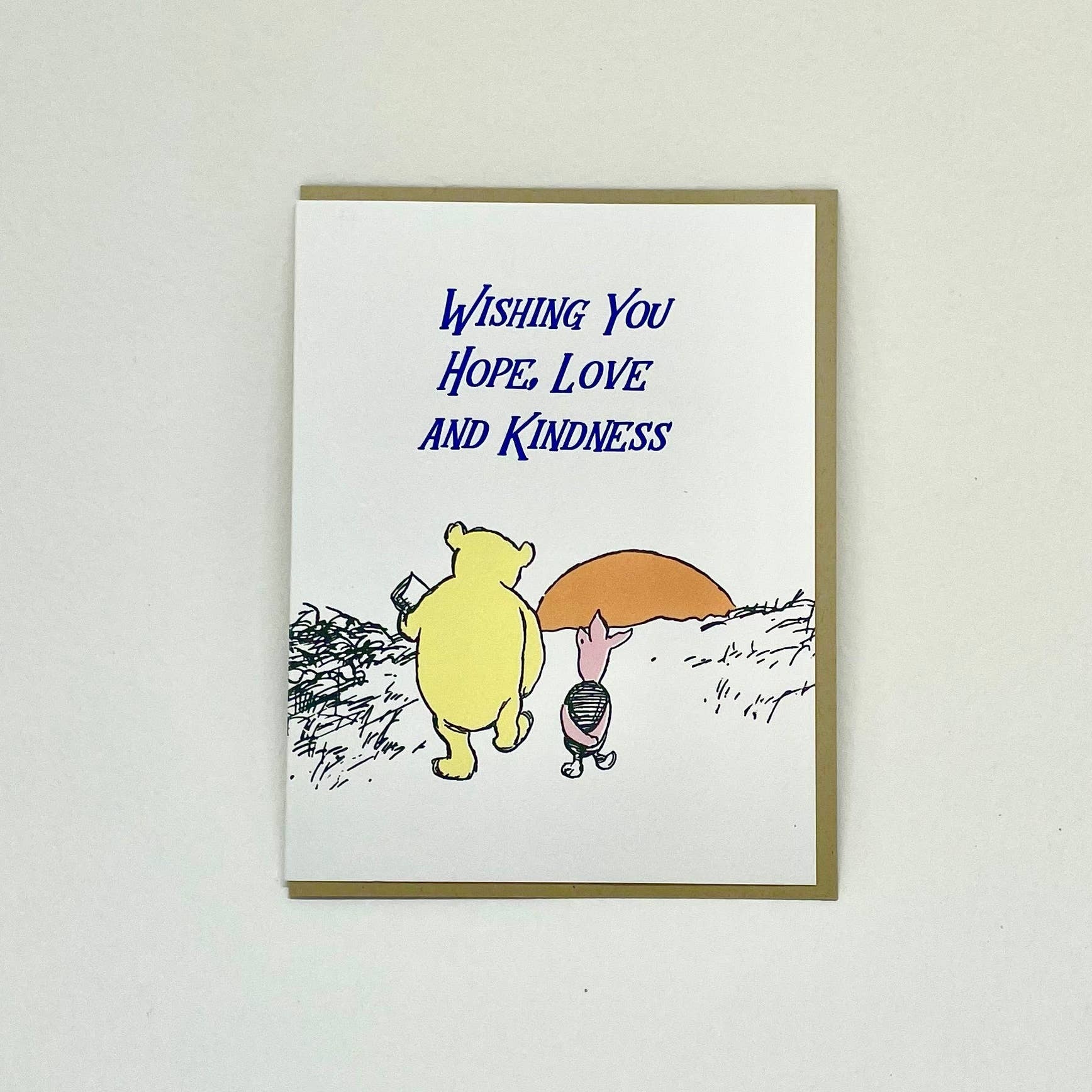 Big Wheel Press - Wishing You Hope, Love, and Kindness - Pooh Card ...